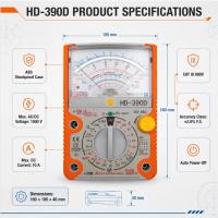 China IMHOO HD-390D Analog Pointer Multimeter AC DC Voltage 10A Auto Off Multi Meter Multimetro Shockproof Appliance Repair ODM CE for sale