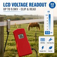 China 9.9 KV LCD Electric Fence Voltage Tester Digital Voltmeter with IP65 Protection Portable for Farm and Garden Use for sale