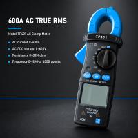 China True RMS Clamp Meter 600A AC 4000 Counts Digital Clamp Multimeter Tester for HVAC CAT III Industrial Use for sale