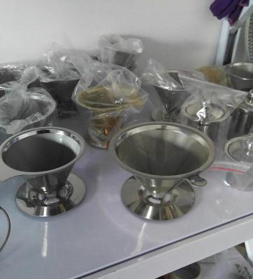 China Stainless Steel Coffee Filter Mesh 1-635 Mesh Range 5-600mm Diameter Pour Over Dripper Reusable for sale