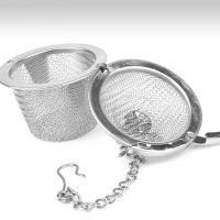 China Stainless Steel Tea Coffee Infuser with 0.025-2.5mm Fine Mesh Filters and Double Handles 7.5x9cm Size for sale