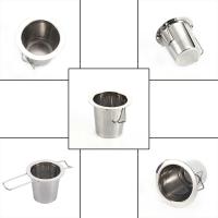 China Food Grade 304 Stainless Steel Tea Infuser Strainer 7.5x9cm with 2-2000μm Filter Precision and Double Handle for sale