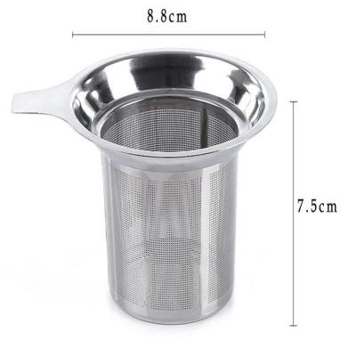 China Stainless Steel Tea Strainer Infuser with 2-2000μm Filter Precision and 7.5×9cm Size for Optimal Tea Brewing for sale