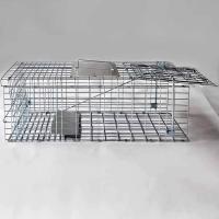 China Professional Animal Trap Cage 45x25x30cm Fox Size 120x50x50cm Dog Size Galvanized Steel Construction for sale