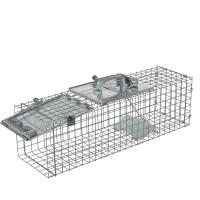 China Humane Live Animal Cage Trap 45x25x30cm and 120x50x50cm Galvanized Steel for Wildlife Control for sale