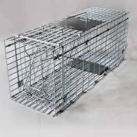 China Heavy Duty Live Animal Cage Trap 45x25x30cm & 120x50x50cm with Galvanized Steel Construction for sale