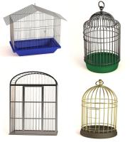 China Detachable Electroplating Stainless Steel Bird Cage 60x35x35cm with Stand for Parrots - OEM/ODM Available for sale
