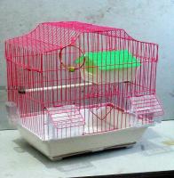 China Detachable Electroplating Stainless Steel Bird Cage 60x35x35cm with Stand for Parrots - OEM/ODM Available for sale