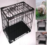 China Double Door Locking Caster Dog Cage 100x75x70cm with 4.0mm Galvanized Wire and Stainless Steel Options for sale