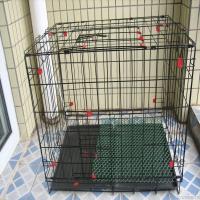 China Double Door Locking Caster Dog Cage 100x75x70cm with 4.0mm Galvanized Wire and Stainless Steel Options for sale