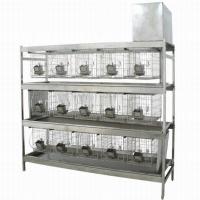 China Commercial Galvanized Rabbit Cage 3 Layers 12 Doors for Large Farming Hot Dipped Galvanized for sale
