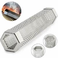China 304 Stainless Steel Hexagon Smoker Tube 21x18x4cm Cold Smoke Generator for Gas Charcoal Grills for sale