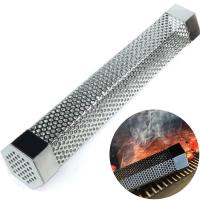 China 304 Stainless Steel BBQ Smoke Generator - Round 19×16.5×5cm, Square 19×15×4cm, Hexagon 21×18×4cm Cold Smoking Tube for sale