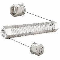 China 304 Stainless Steel Perforated Mesh Smoker Tube - Round 19×16.5×5cm, Square & Hexagon Options for sale