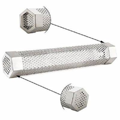 China 304 Stainless Steel Pellet Smoker Tube 19x16.5x5cm for Cold & Hot BBQ Smoking with Electrolytic Polishing for sale