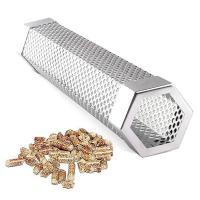 China 304 Stainless Steel BBQ Pellet Smoker Tube 6-12 Inch for Hot & Cold Smoking - Round, Square & Hexagon Options for sale