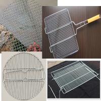 China Stainless Steel Barbecue Grill Mesh Basket 0.5-2mm Wire Diameter with 18-40cm Sizes for Professional Cooking for sale