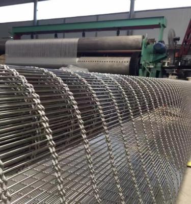 China Architectural Cable Rod Metal Woven Wire Mesh 0.5-2.5mm Rod Diameter with 37% Open Area for Decorative Applications for sale