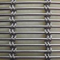 China Architectural Cable Rod Metal Woven Wire Mesh 0.5-2.5mm Rod Diameter with 37% Open Area for Decorative Applications for sale