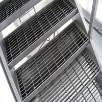 China Hot DIP Galvanized Steel Stair Tread Grating - 20-100mm Bearing Bars, 3-5kPa Load Capacity for sale