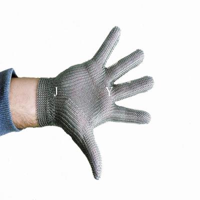 China Stainless Steel Chainmail Cut Resistant Glove 316L Wire Mesh Safety Work Glove 3 Sizes for sale