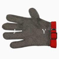 China Stainless Steel Chainmail Cut Resistant Glove 316L Wire Mesh Safety Work Glove 3 Sizes for sale
