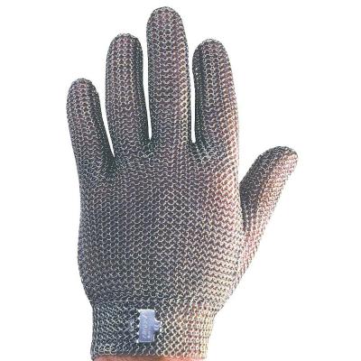 China Stainless Steel Mesh Gloves Cut Resistant 316L Butcher Safety Gloves with Adjustable Nylon Strap 3 Sizes for sale