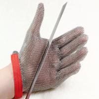 China Stainless Steel Mesh Gloves Cut Resistant 316L Butcher Safety Gloves with Adjustable Nylon Strap 3 Sizes for sale