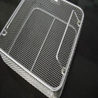 China Stainless Steel Dental Disinfection Net Basket with 0.5-3mm Wire Diameter and 1.2-2mm Mesh Size for sale