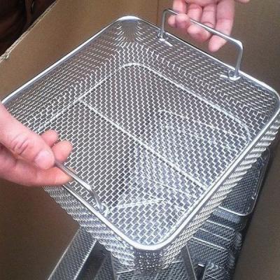 China Stainless Steel Wire Mesh Basket for Disinfection and Sterilization - 0.5-3mm Wire, 1.2-2mm Mesh for sale