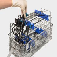 China Stainless Steel Medical Disinfection Basket with 0.5-3mm Wire Diameter and 1.2-2mm Mesh Size for sale