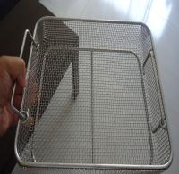 China Stainless Steel Wire Mesh Basket 0.5-3mm Wire Diameter for Kitchen Frying Filter Oil Drain Storage for sale
