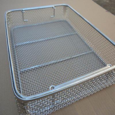 China Stainless Steel Filter Wire Mesh Basket 0.5-3mm Wire Diameter with 1.2-2mm Mesh Size for Industrial Cleaning for sale