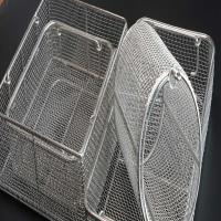 China Stainless Steel Filter Wire Mesh Basket 0.5-3mm Wire Diameter with 1.2-2mm Mesh Size for Industrial Cleaning for sale