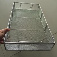 China 304 316 Stainless Steel Woven Mesh Basket 0.5mm 3mm Wire Diameter for Cleaning Sterilization for sale