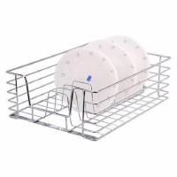 China Stainless Steel Kitchen Cabinet Drawer Pull Out Sliding Wire Basket 600-900mm Black Nano Coating for sale