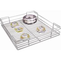 China Stainless Steel Kitchen Cabinet Drawer Pull Out Sliding Wire Basket 600-900mm Black Nano Coating for sale