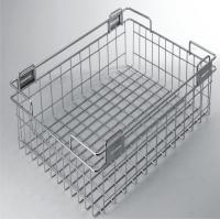 China Stainless Steel Kitchen Cabinet Drawer Pull Out Sliding Wire Basket 600-900mm Black Nano Coating for sale