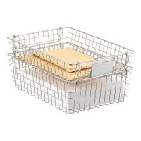 China Stainless Steel Kitchen Cabinet Drawer Pull Out Sliding Wire Basket 600-900mm Black Nano Coating for sale