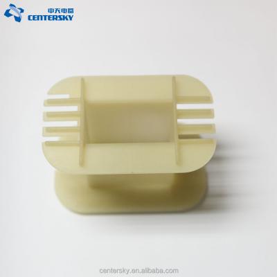 China Plastic Single Phase Transformer Bobbin EI Double Section PA66 33% Glass Fiber EI 600 for sale