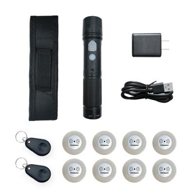 China 158mm Length Rfid Guard Tour System Black Color Handheld With Torchlight for sale