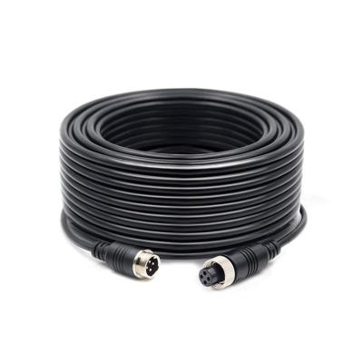 China 4.5mm OD Pure Copper Vehicle Aviation Cable with 4-Pin DIN Connectors for Camera Video Transmission for sale