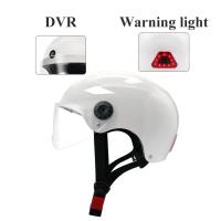China White Half Face Motorcycle Helmet with HD 1080p Camera and IP67 Waterproof Design for sale