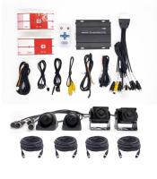 China Digital Waterproof Reverse 360 Car Camera System DC12V 24V with 170° View Angle and 6 Glass Lens for sale