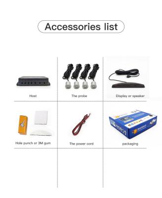China BG-S4S-CTFM 4-Sensor Parking Detection System 2.5W Power IP67 Waterproof Universal Vehicle for sale