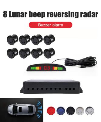 China 8-Point Car Reverse Sensor Kit LED Display Parking Assistance System IP68 Waterproof 12V Backup Sensor for sale