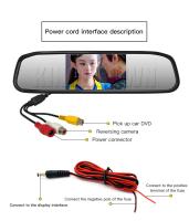 China 4.3in DC12V 800x480 Vehicle Rear View Mirror Backup Camera Kit with 150° Viewing Angle and IP67 Waterproof for sale