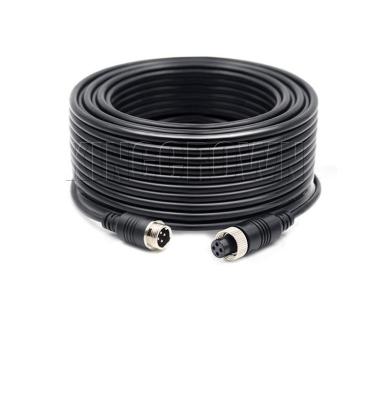 China ODM Vehicle Aviation Cable 4-Pin to RCA - 8m Length, 12V-24V DC for Car Camera Systems for sale