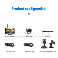 China Digital Wireless Rear Camera System 5 Inch LCD DC32V Night Vision Parking Aid for Trucks SUVs for sale