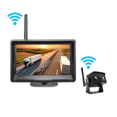 China Digital Wireless Backup Camera System with 5 Inch LCD Monitor, 140° Viewing Angle, DC 10-32V Power Supply for sale